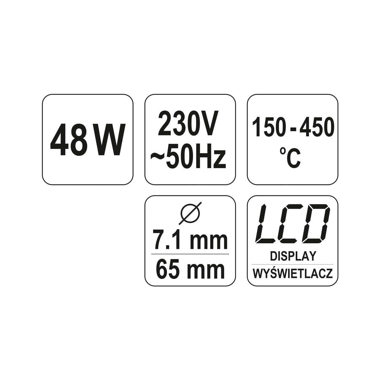 Statie de lipit cu afisaj digital 48w Yato YT-82455 - BRICOLAJ.RO