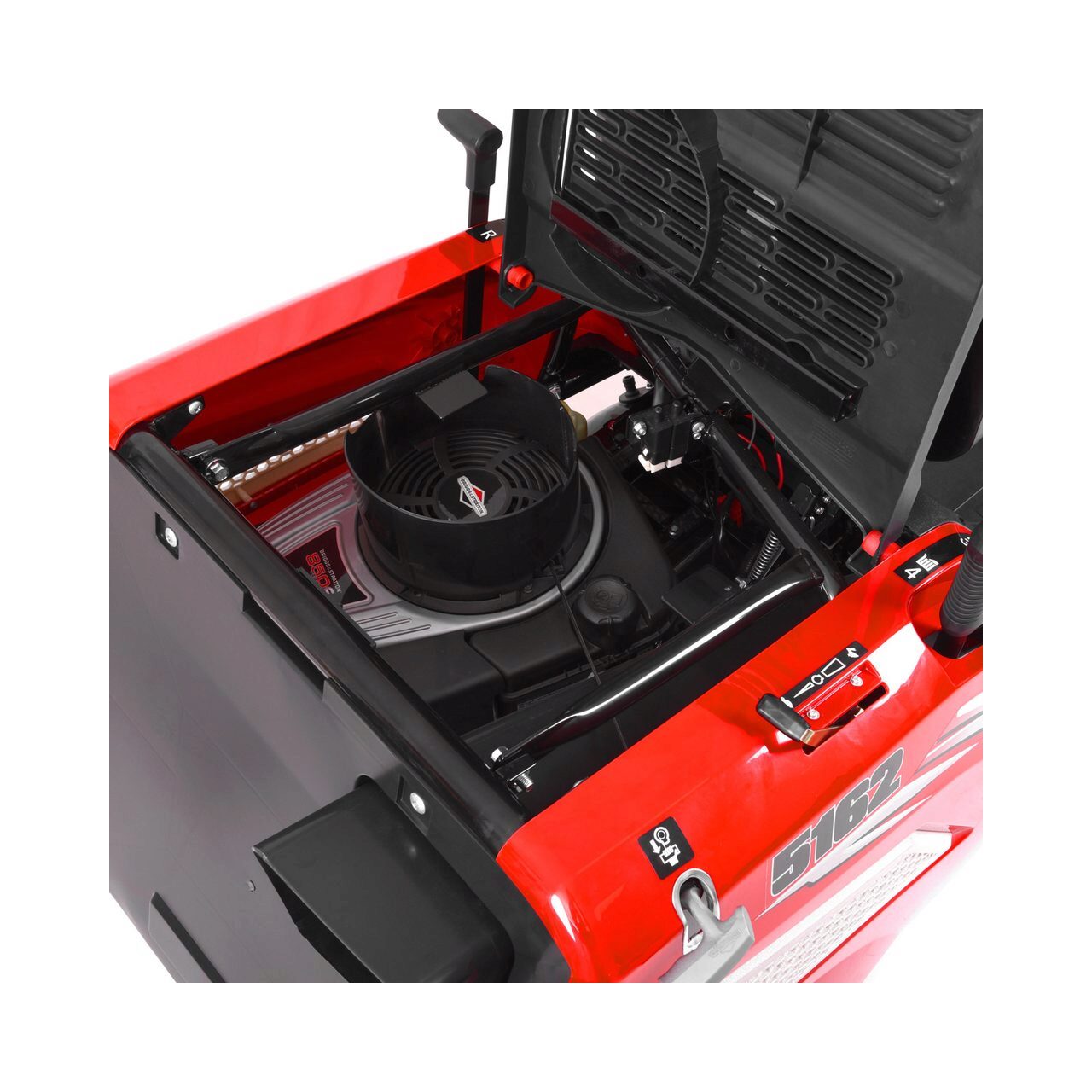 Tractor pentru gazon HECHT 5162, motor pe benzina, putere 6.5 CP, latime de lucru 61 cm ...