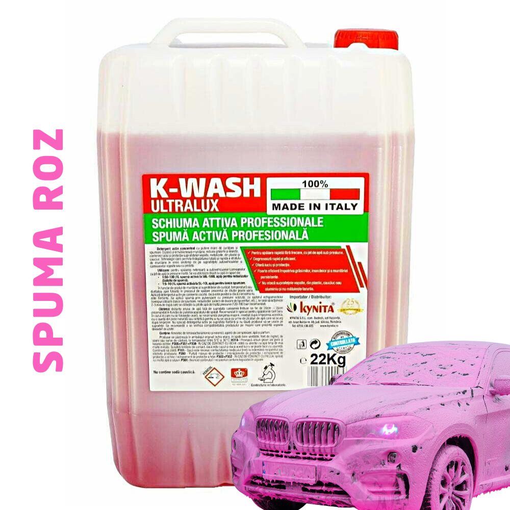 K-wash ultralux spuma activa profesionala roz 22kg - BRICOLAJ.RO