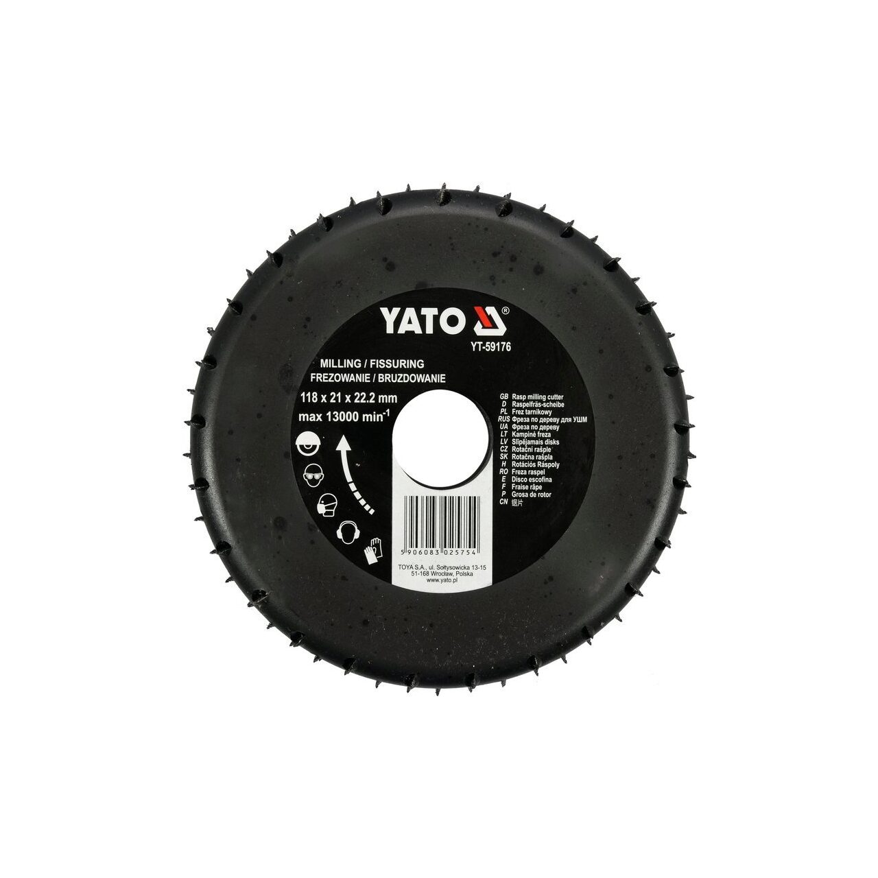 Freza raspel 118 x 21 x 22.2 mm Yato YT-59176 - BRICOLAJ.RO